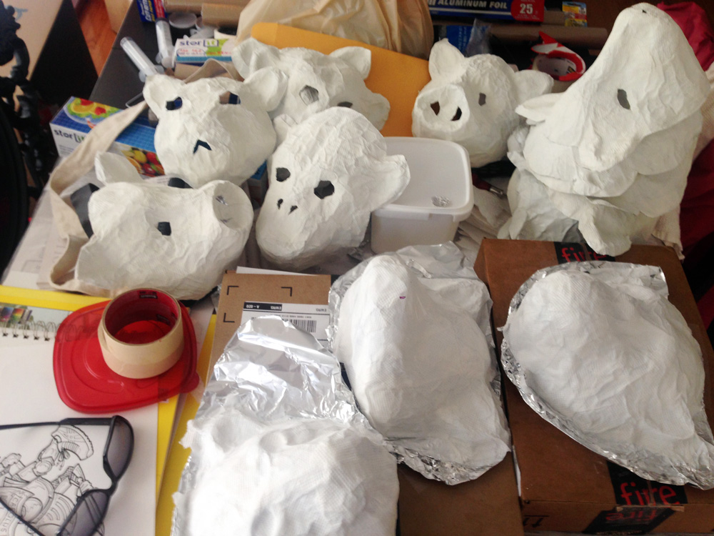 Simple Paper Mach Animal Masks Manning Makes Stuff