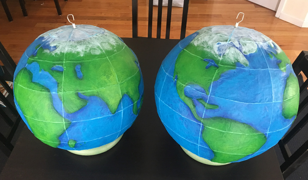 Paper Mach Globe Decorations Manning Makes Stuff
